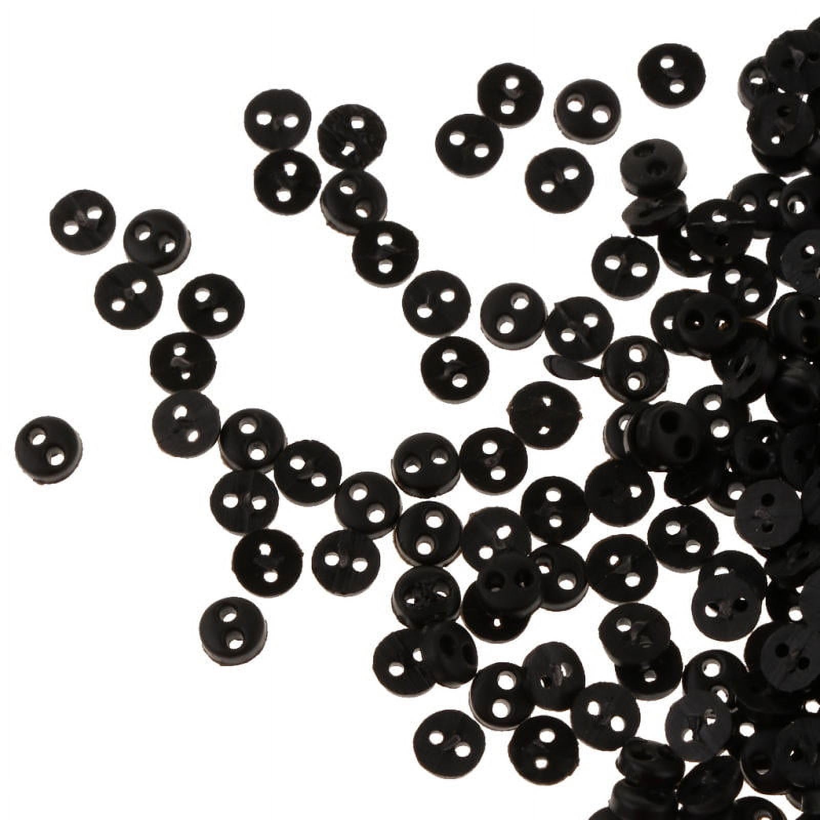 Amazon.com: 50PCS Black Mini Buttons for DIY Doll Clothes, Round Mini ...