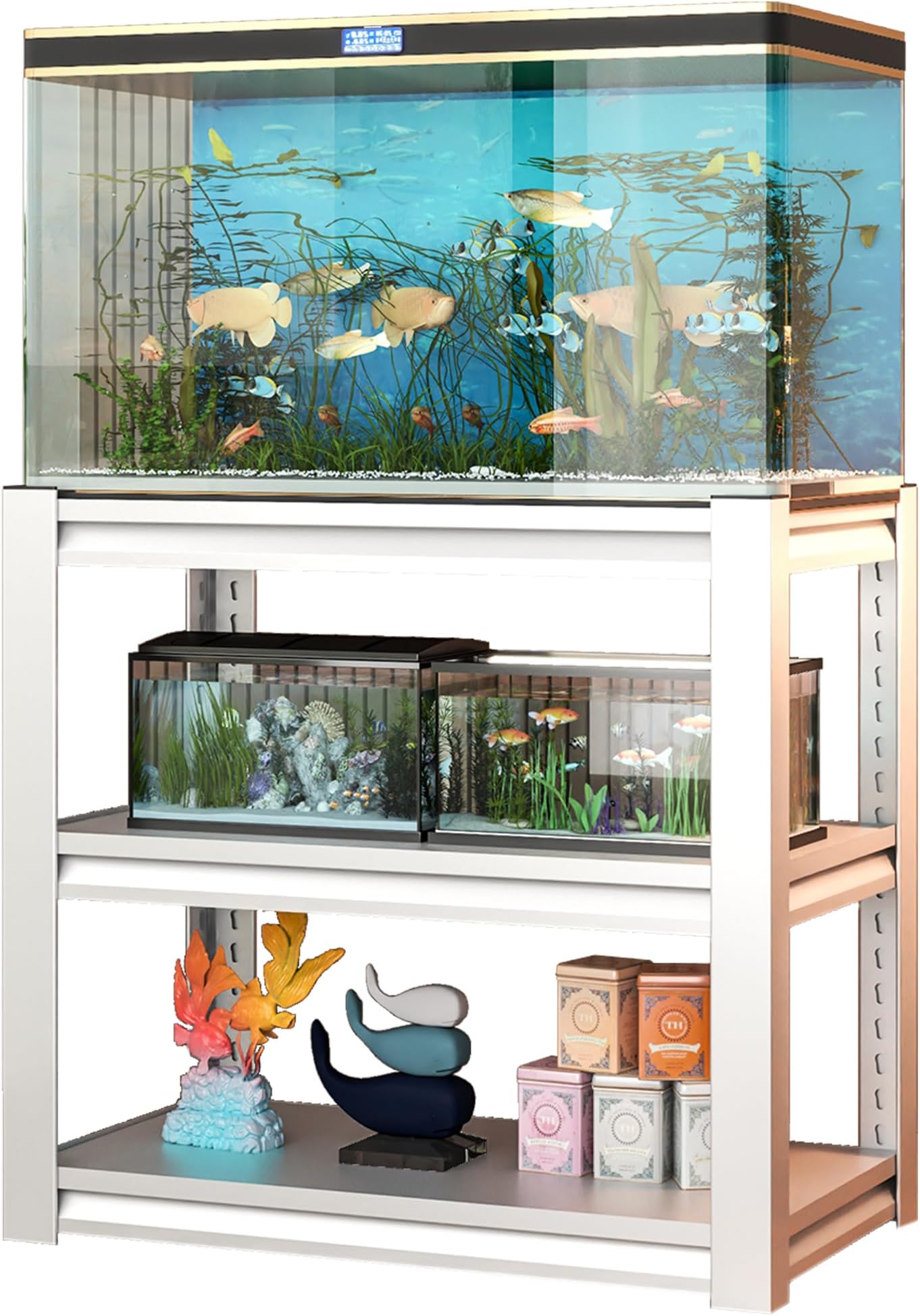 Amazon.com: 40-50 Gallon Fish Tank Stand, Metal Aquarium Stand ...