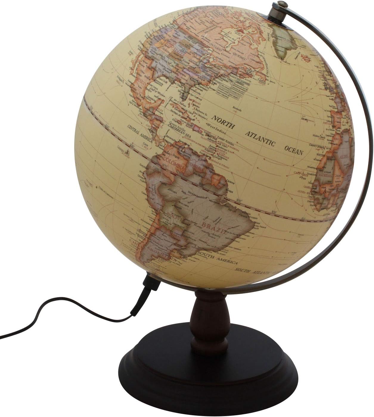 Amazon.com: J THOMAS | Clark Illuminated Geographic World Globe ...