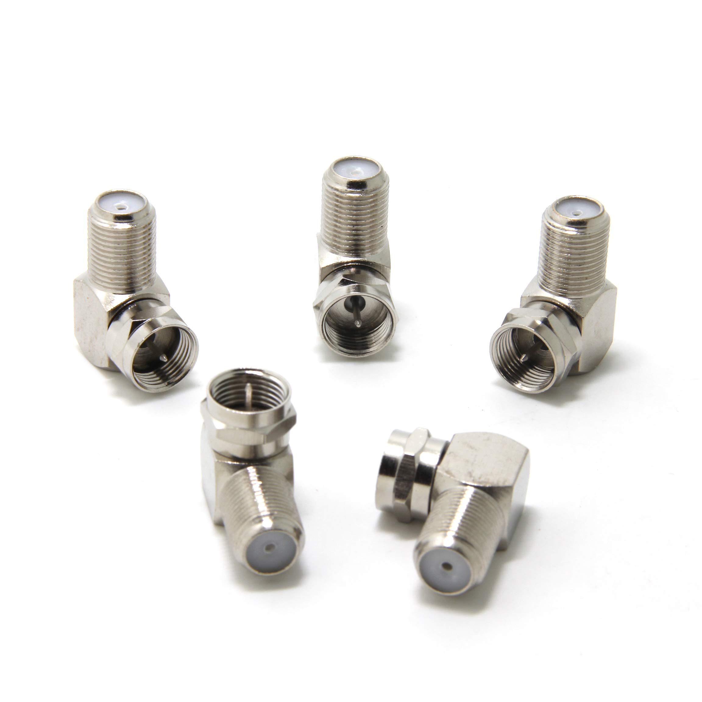 Snapklik.com : 90 Degree Coaxial Connector, 3-Pack F Type Male To ...