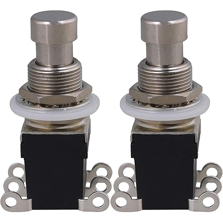 Amazon.com: KAISH Pack of 2 Latching Stomp 6-Pin DPDT Electric Guitar ...