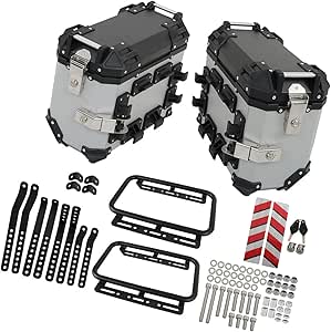 Amazon.com: LABLT Motorcycle Side Case 36L Universal Motorbike Hard ...