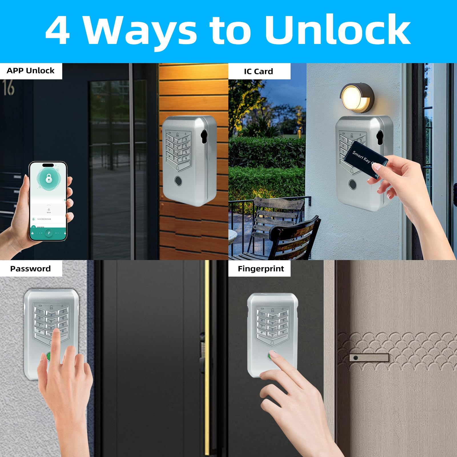 TenixLox Key Safe Wall Mounted, Lock Box Outdoor Combination Lock ...