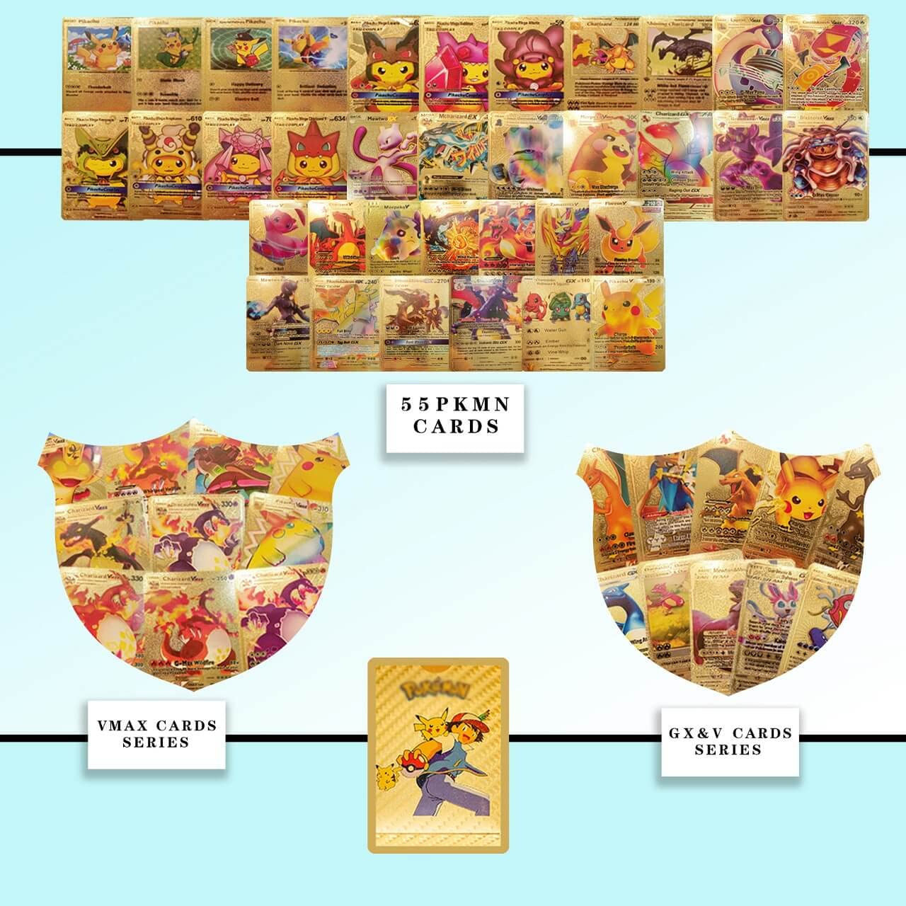 Buy Deck Box Includes 55 Gold Foil Assorted Cards ( Rare Cards V Series ...