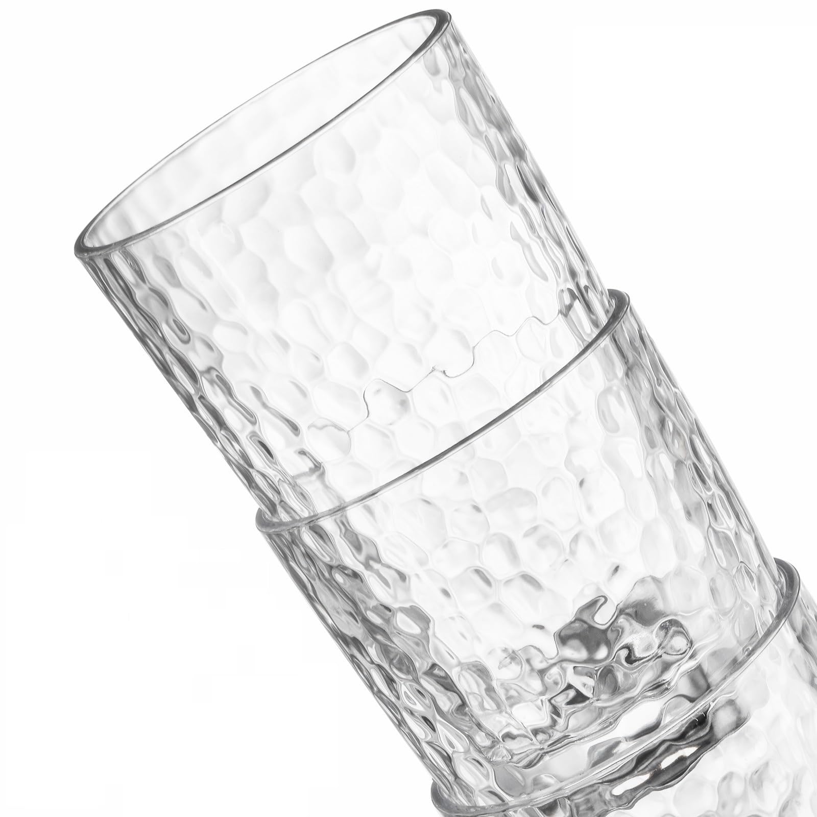 Tebery 8 Pack Plastic Highball Drinking Glasses Plastic Tumbler Cups ...