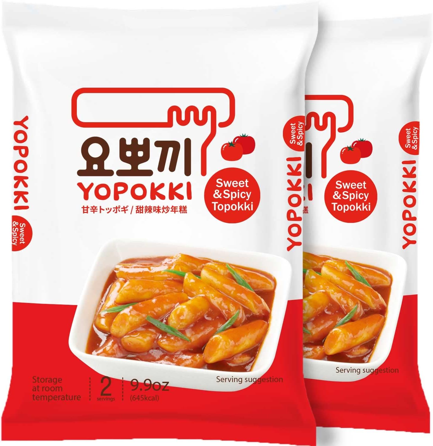Yopokki Sweet & Mild Spicy Tteokbokki Pack I Korean Topokki Instant ...