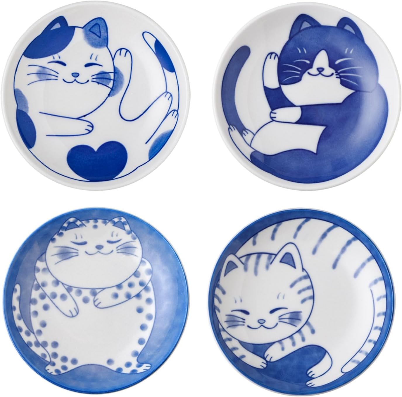Amazon.com | VanEnjoy Small Cute Ceramic Dishware Sets, Kawaii Cat ...