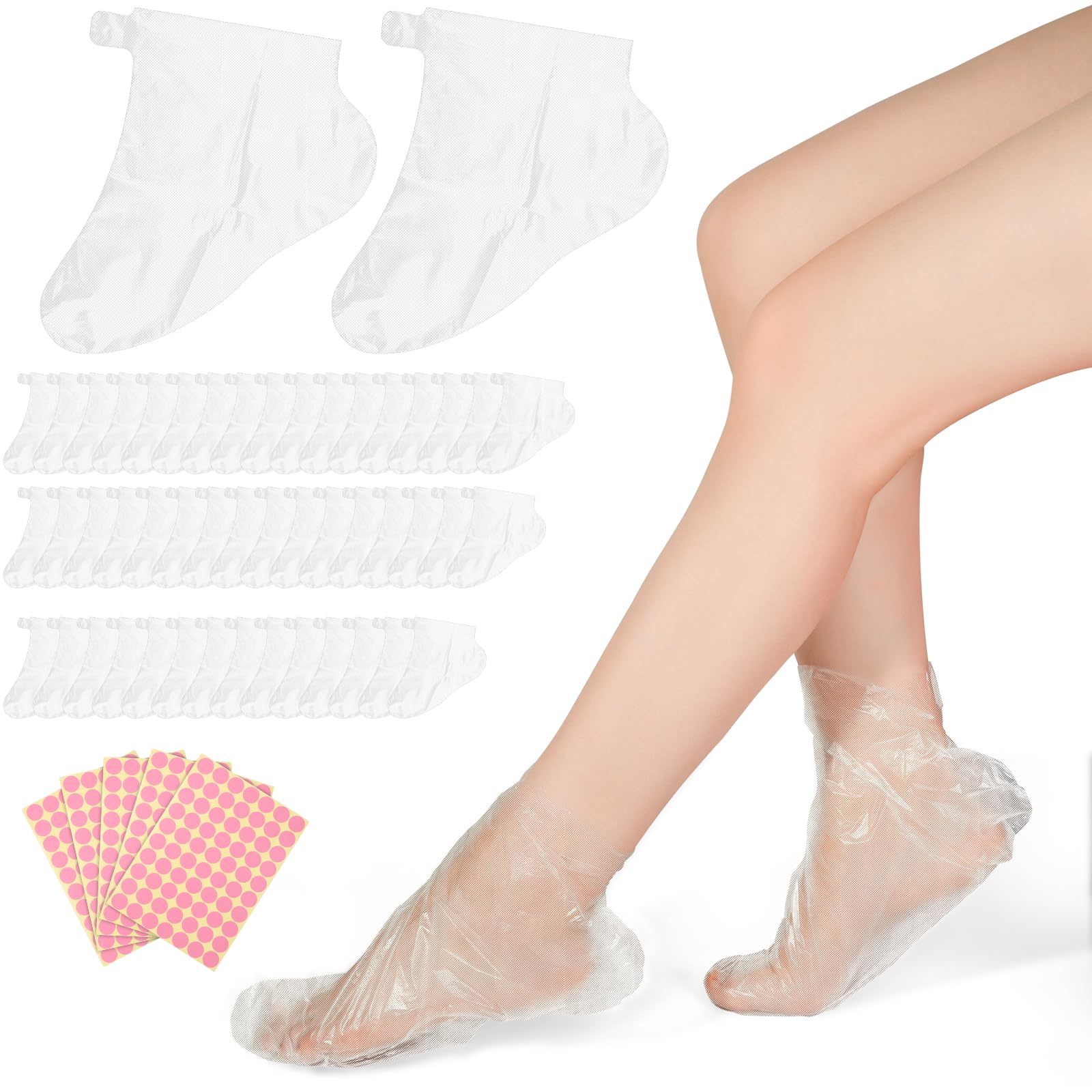 Amazon.com: BUSOHA 300 Pcs Disposable Socks Foot Mask - Plastic Foot ...