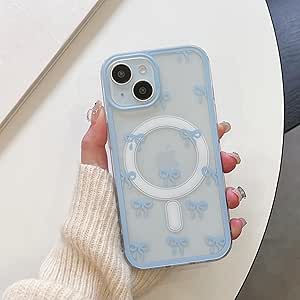 Amazon.com: EYZUTAK Magnetic Case for iPhone 13/iPhone 14, Compatible with MagSafe, Clear Cute ...