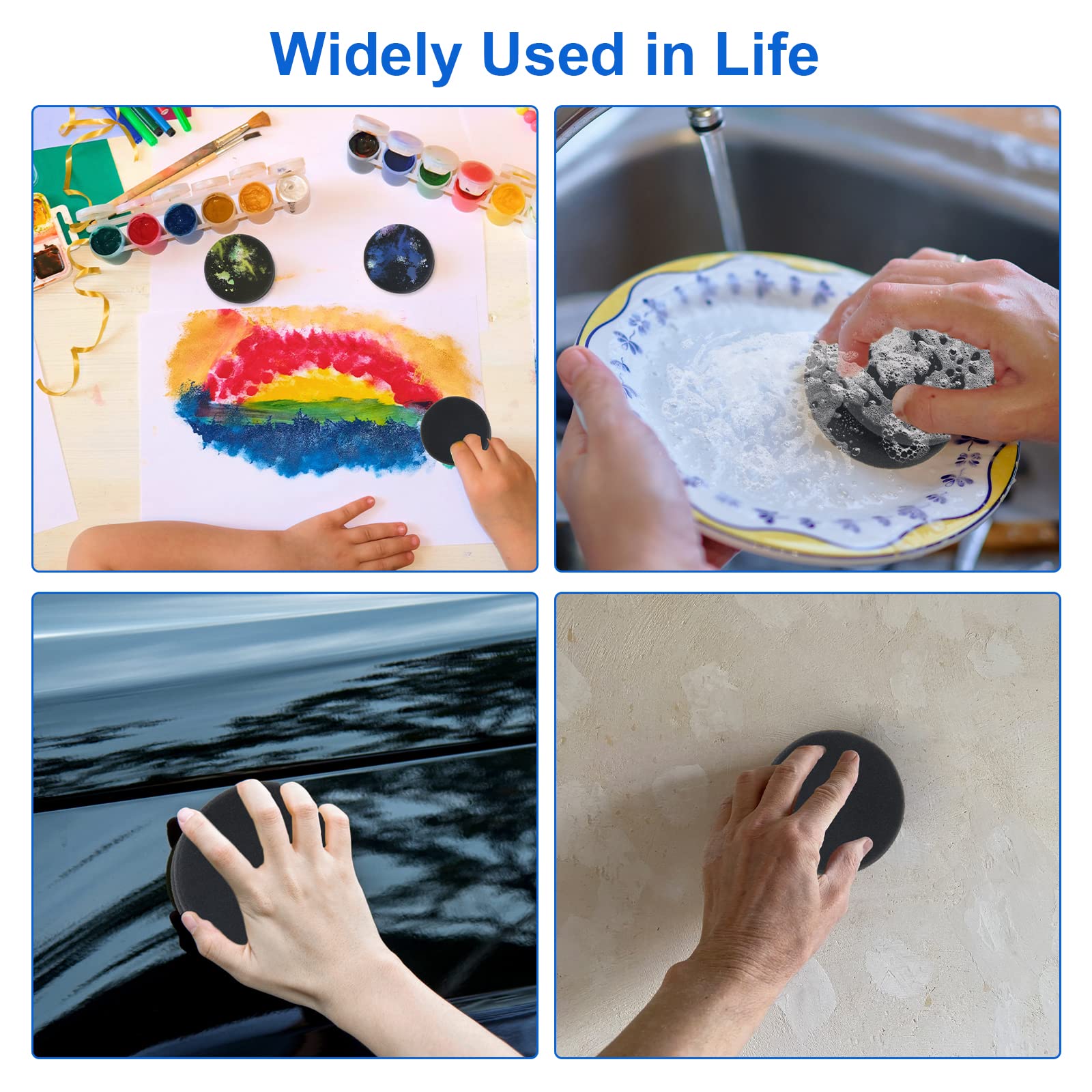 Snapklik.com : Paint Sponge Applicator 3Pcs, Boyistar Black Detail ...