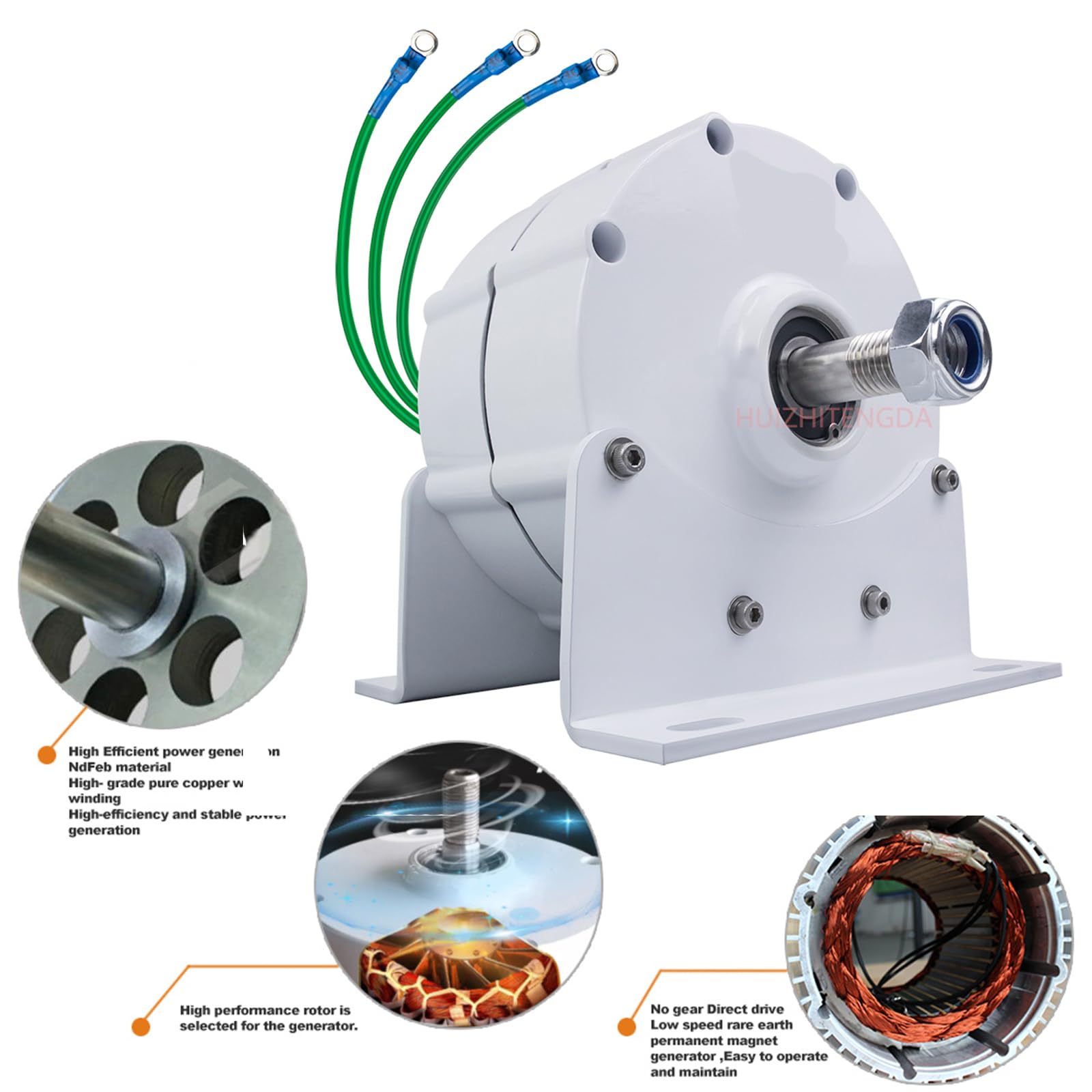 Magnetic Generator 12000W 12V 24V 48V Low RPM Permanent Magnet ...