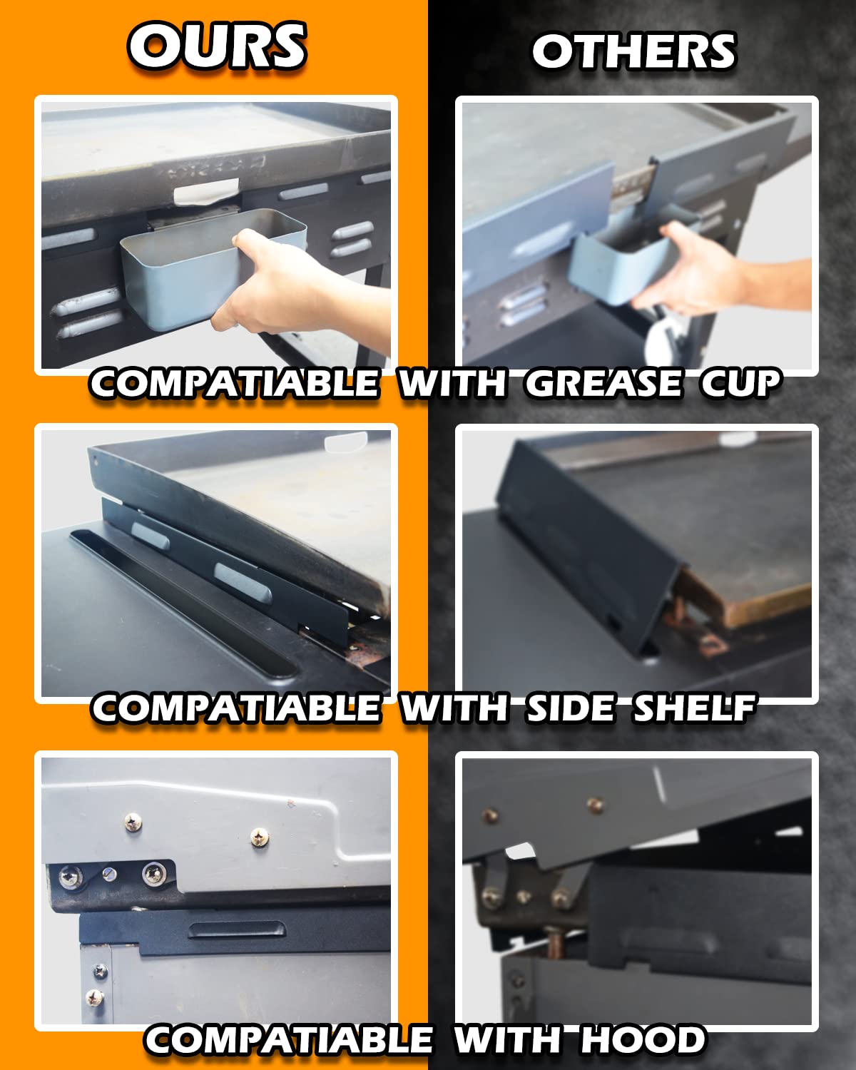 Snapklik.com : Wind Guards For Blackstone 36 Inch Griddle, Magnetic ...