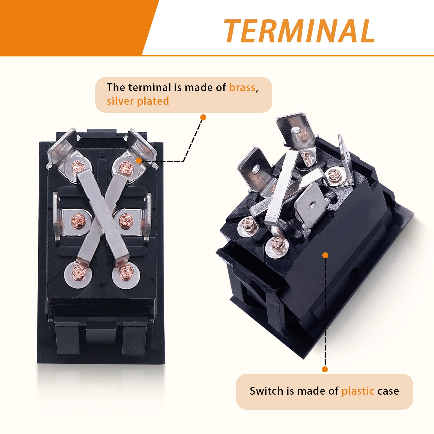 Snapklik.com : Mankk 4 Pin DPDT Momentary RV Jack Switch DC12V Reverse ...