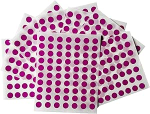 Amazon.com: Pack of 560 Self Adhesive Purple 8mm Round Labels ...