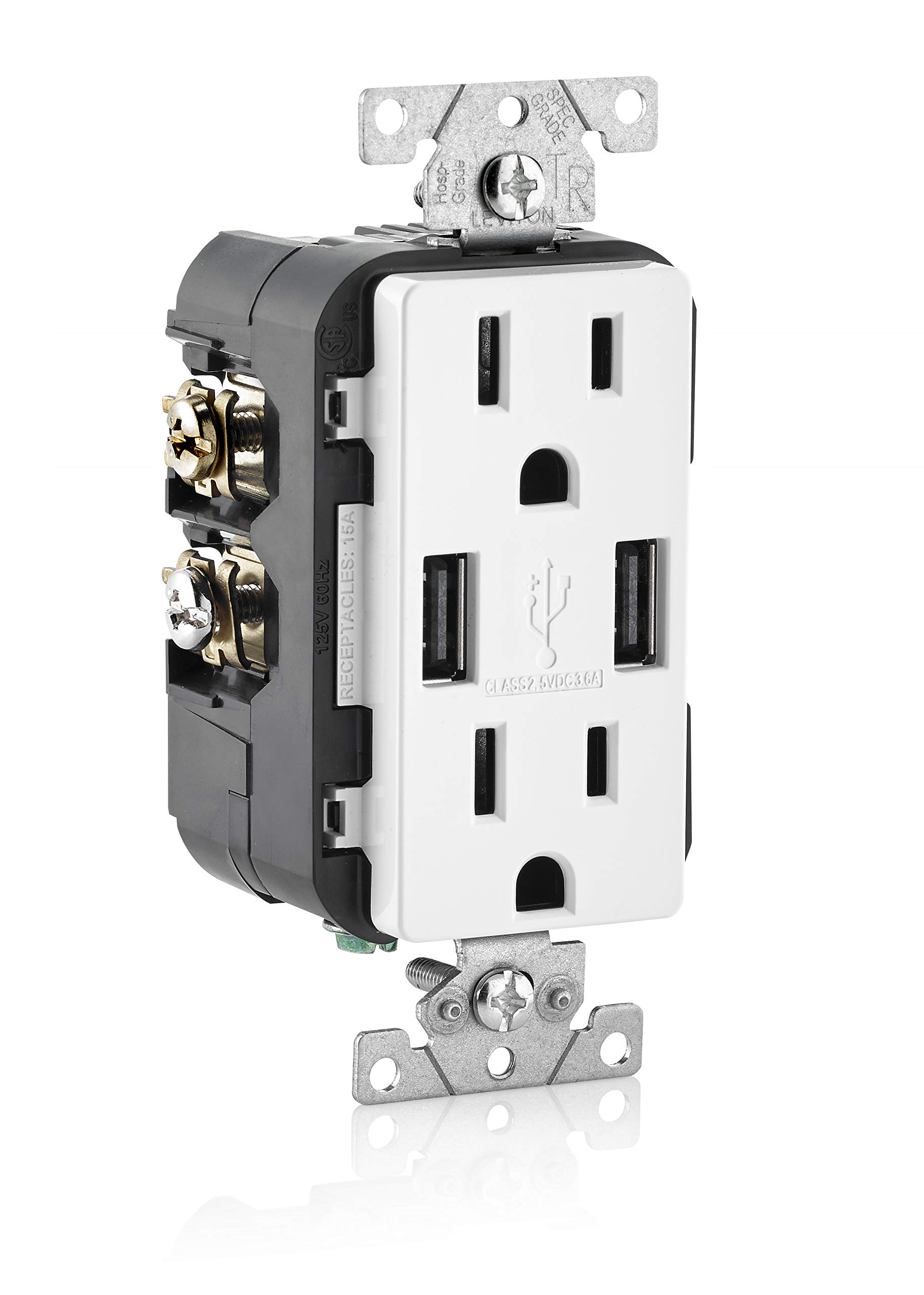 Leviton Usb Duplex Receptacle Fast Charging USBs With Power Delivery