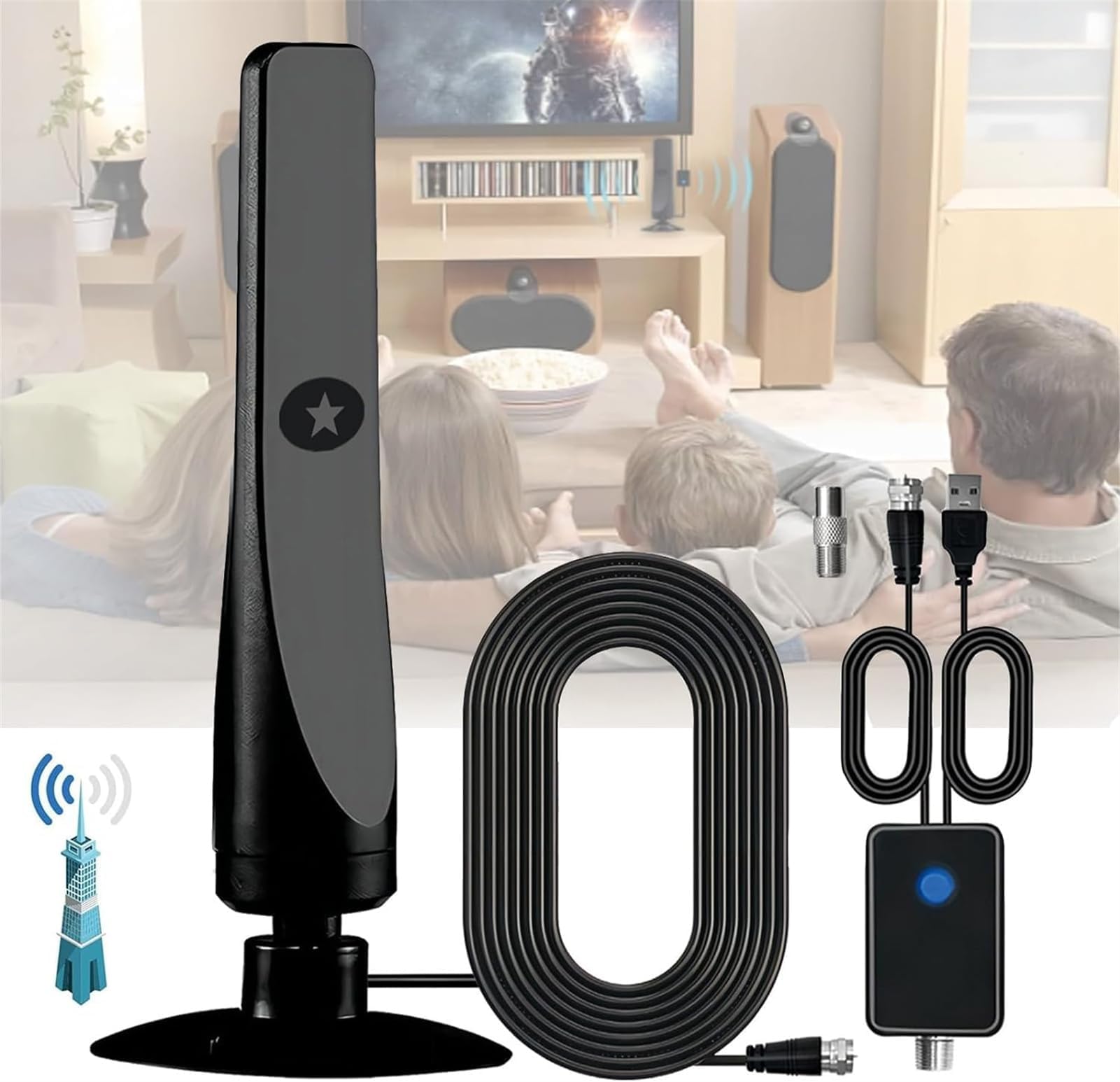 Rewave Antenne, Rewave TV-Antenne, Saugnapf, TV-Antenne, Plug-and-Play ...