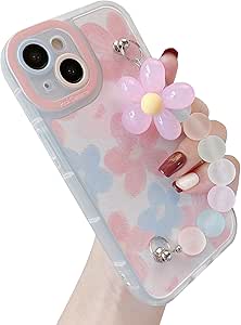 Caseative for iPhone Xs Max Case,Cute Flower Floral Wrist Strap Chain ...