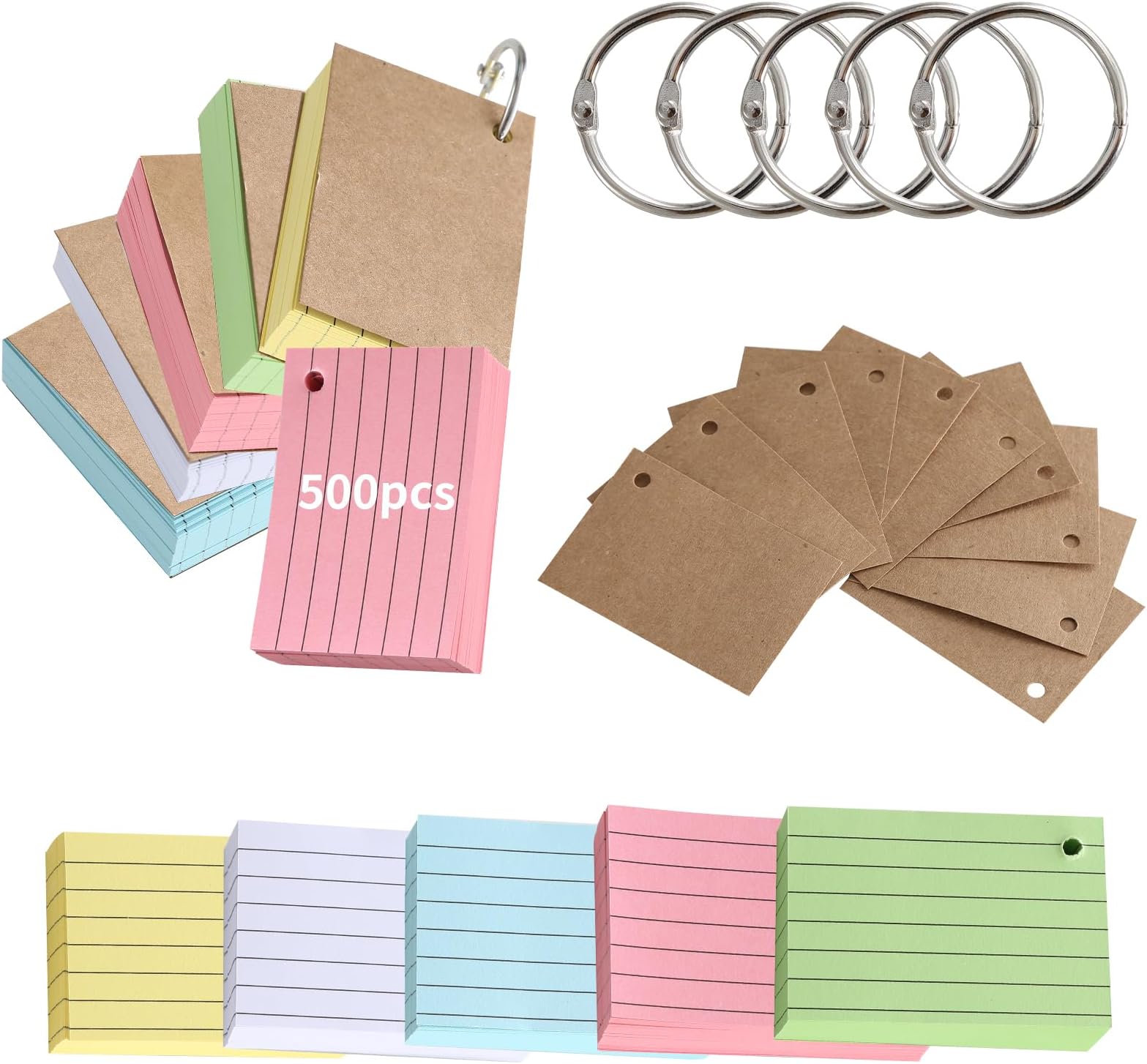 A8 Flash Cards,Revision Cards, 150g/m²,500 Pieces flashcards for ...