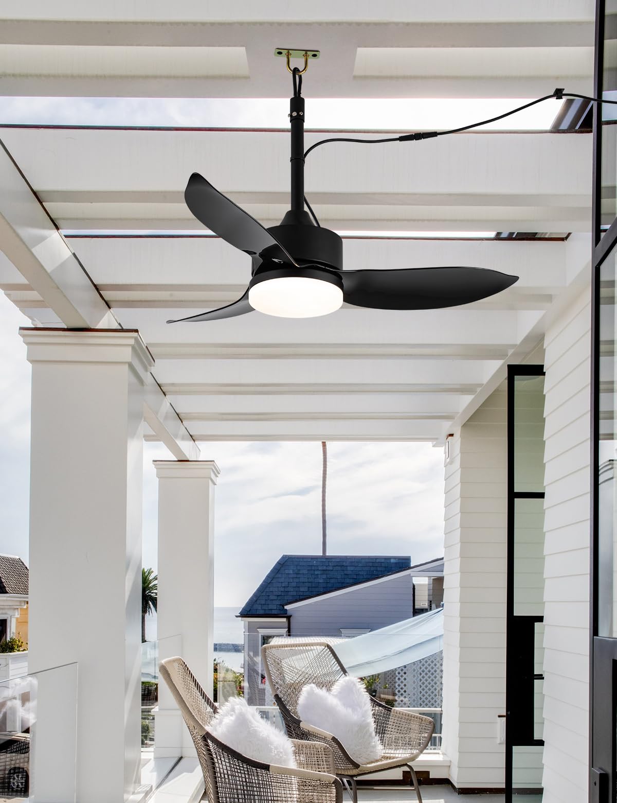 Snapklik.com : EKIZNSN Outdoor Plug In Ceiling Fan
