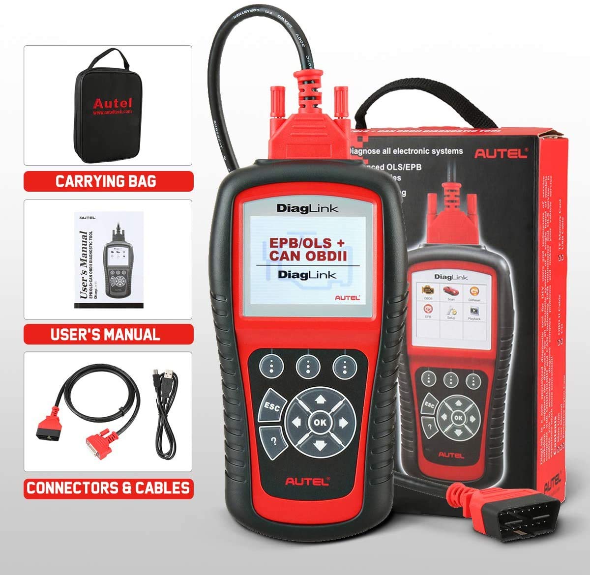 Buy Autel Obd2 Code Reader Diaglink Car Diagnostic Tool with Epb Reset ...