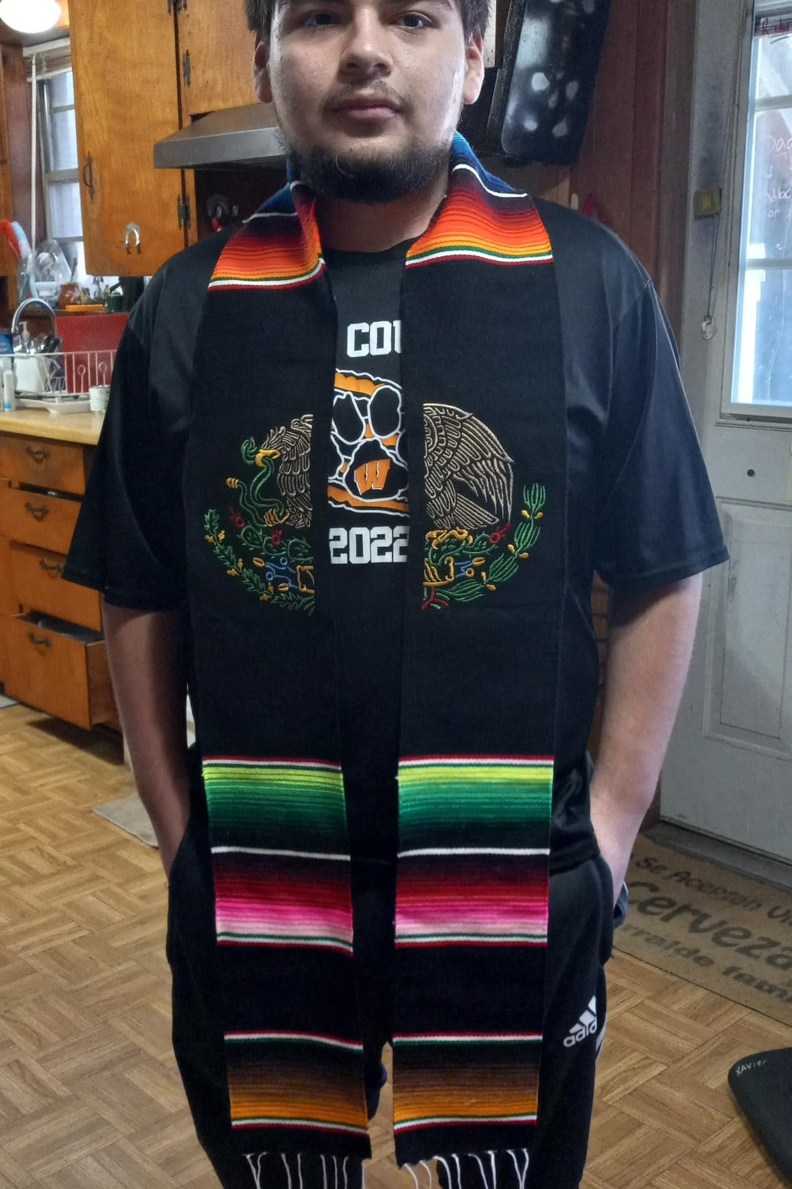 Amazon.com: Authentic Mexican Graduation Stole, Mexican Flag Emblem ...