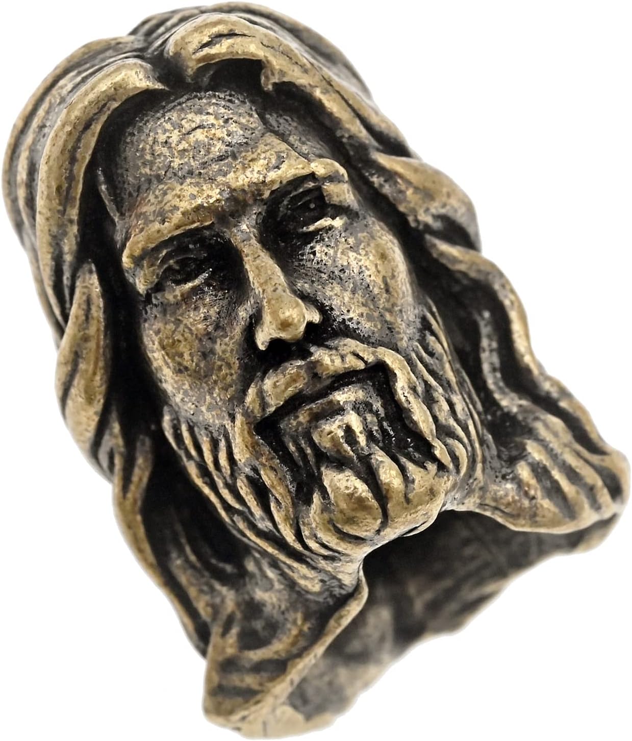 Amazon.com: KMOATIM Brass Jesus knife Lanyard Beads,EDC Gold Copper ...