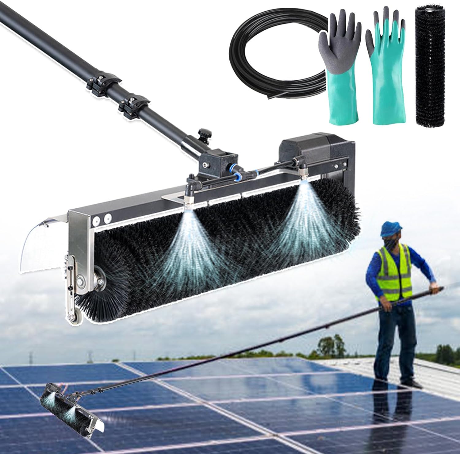 Amazon.com: Agreilduite Solar Panel Cleaning Kit - Water Fed Telescopic ...
