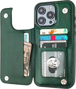 Amazon.com: ONETOP Compatible with iPhone 15 Pro Max Wallet Case with Card Holder, PU Leather ...
