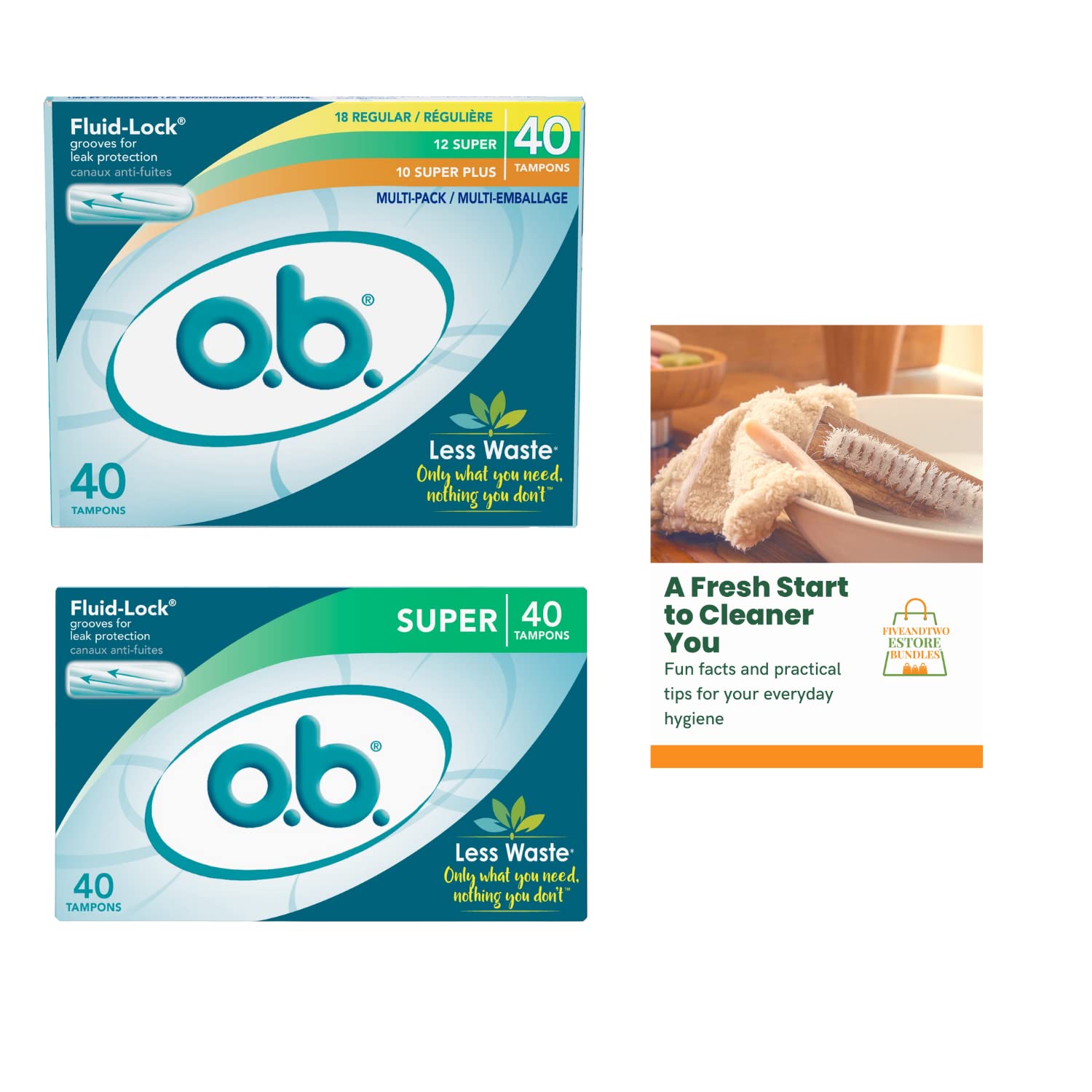 Amazon.com: ob Tampons Multipack, Super Absorbency Tampons Fluid Lock ...