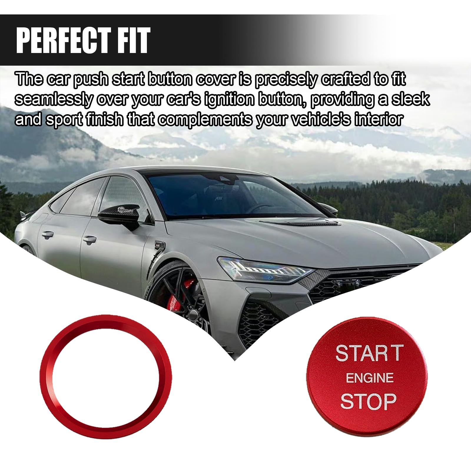 Snapklik.com : UHANBUT Car Engine Start Stop Push Botton Cover ...
