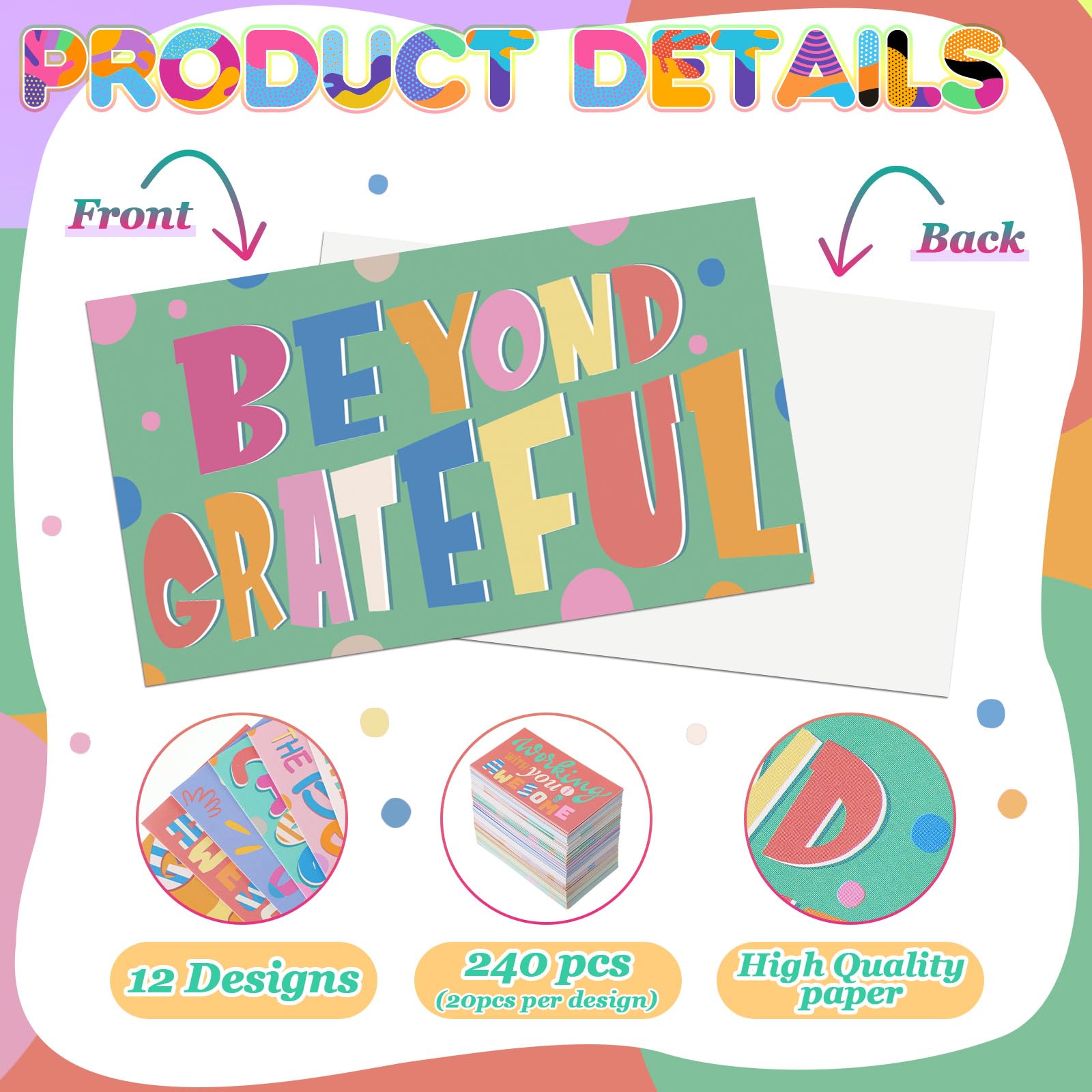 Snapklik.com : Yeaqee 240 Pcs Employee Appreciation Kudos Cards Funny ...