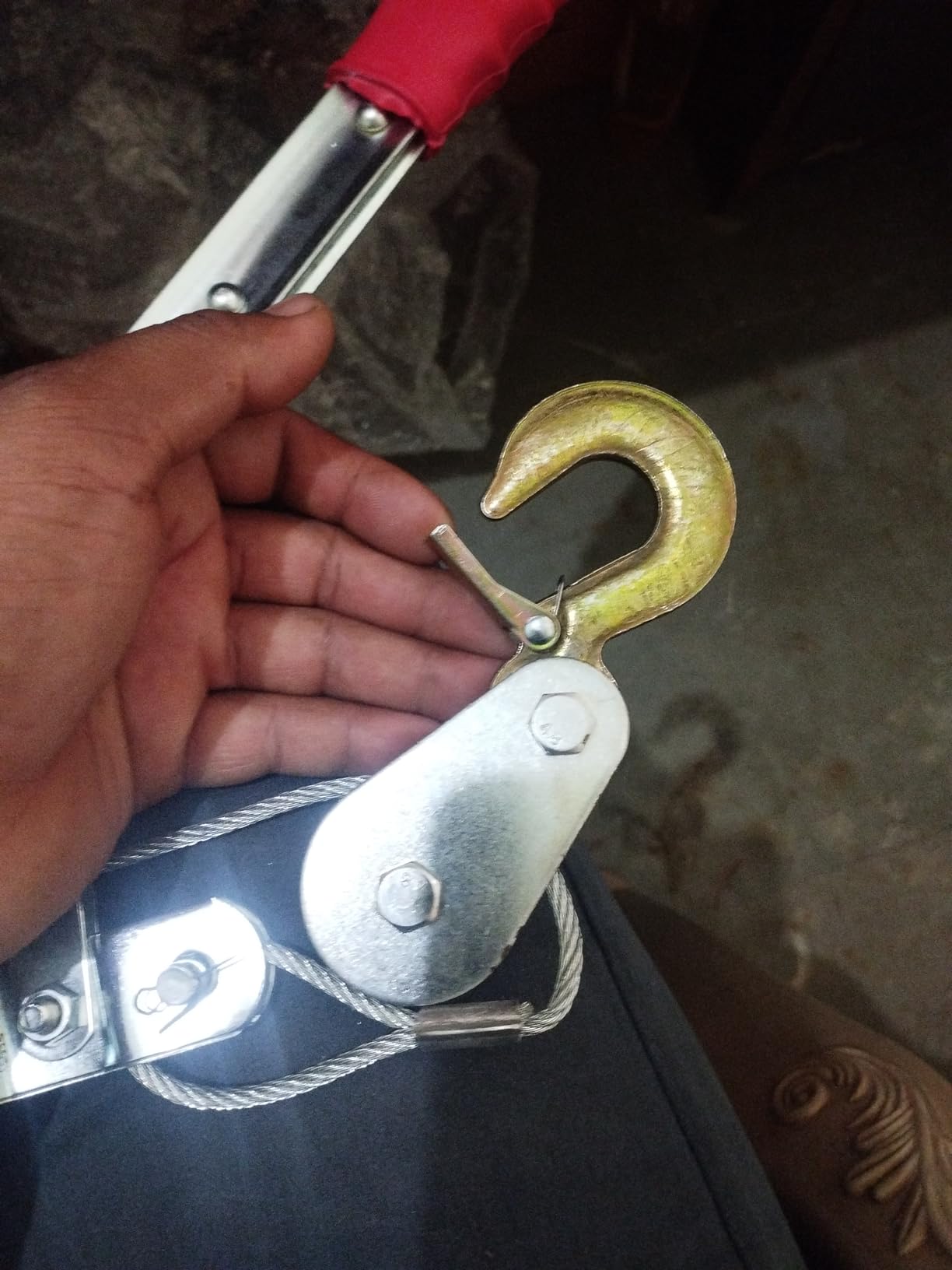 Hetkrishi 2 Ton Wire Rope Ratchet Hand Power Puller Winch Goods Double ...