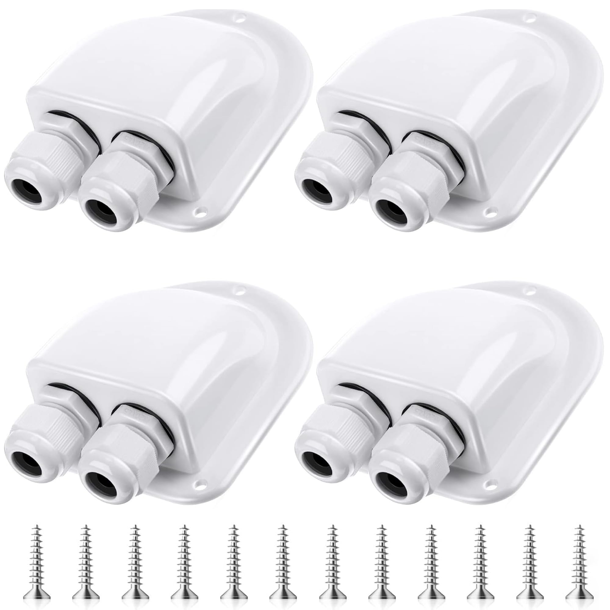 Snapklik.com : Enhon 4 Pack Solar Cable Entry Gland, Weather Resistant ...