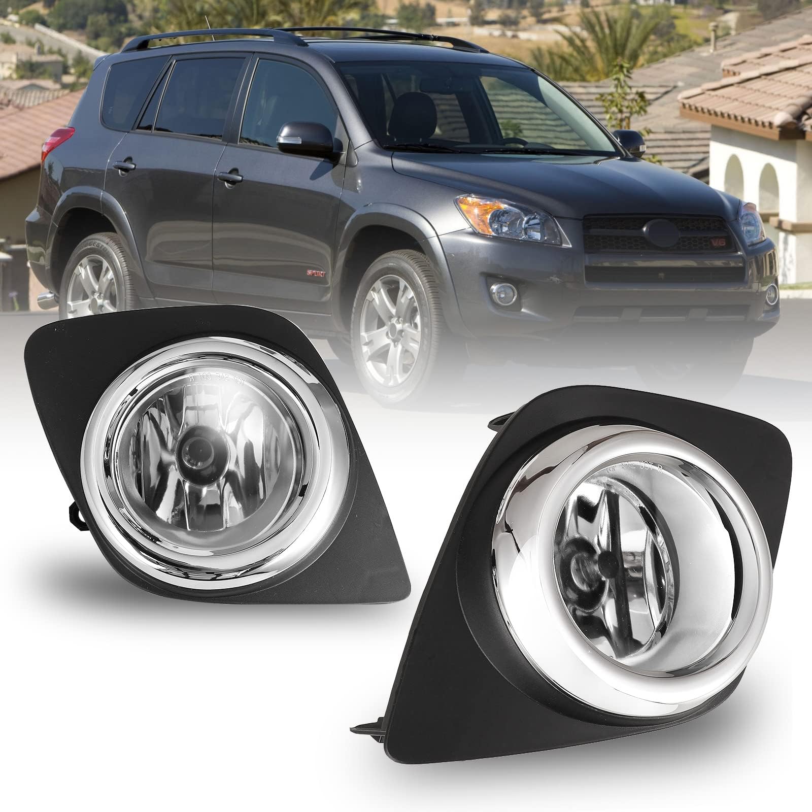 Amazon.com: qobsos LED Fog Light For 2006-2012 Toyota RAV4 Pair Bumper ...