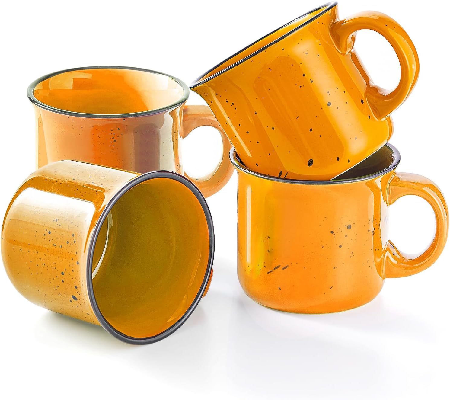 Amazon.com: Francois et Mimi Set of 6 12oz Designer Ribbed Style ...