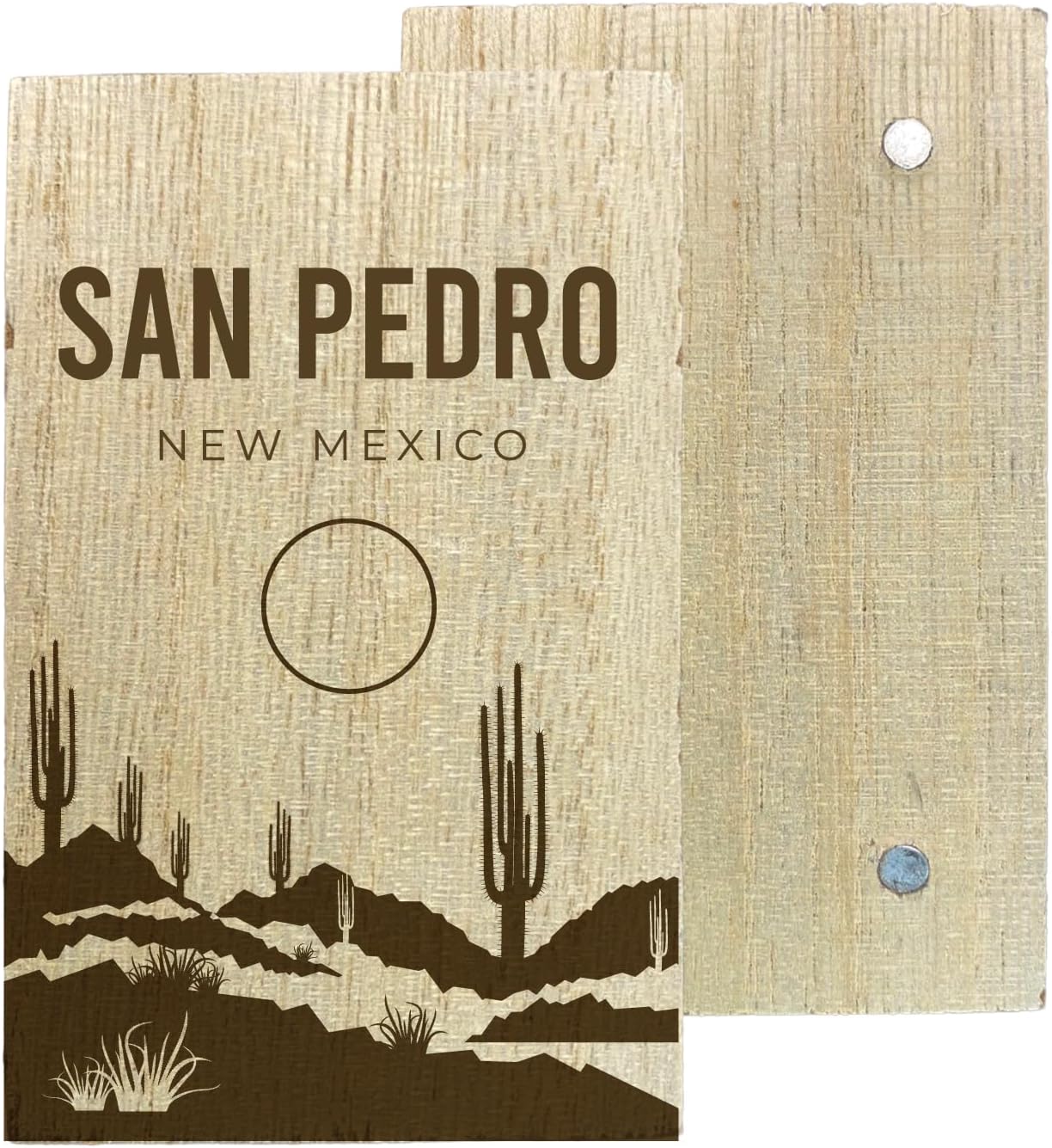 Amazon.com: San Pedro New Mexico Souvenir 2" x 3" Engraved Wooden ...