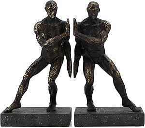 Amazon.com: Pushing Men Bookends : Home & Kitchen