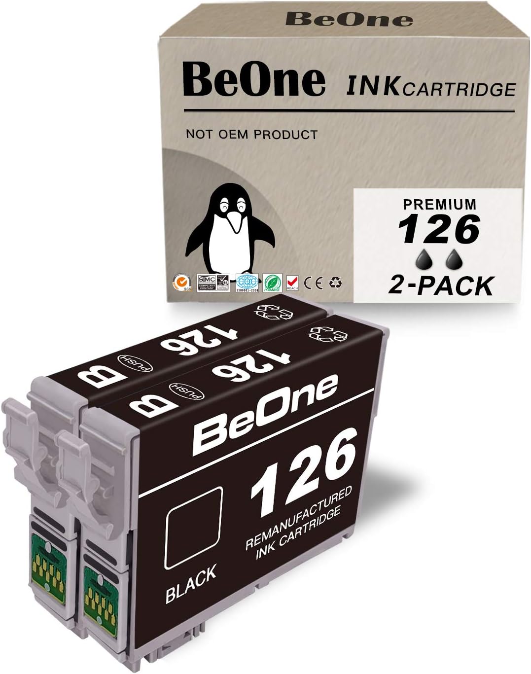 Amazon.com: BeOne T127 Ink Cartridges Replacement Remanufactured for ...