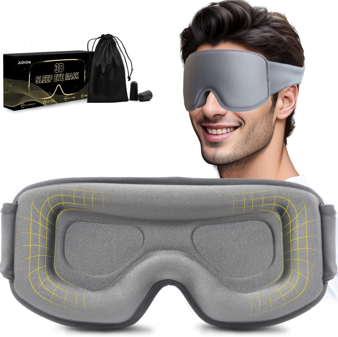 Amazon.com: 2PCS Cute Eye Mask for Sleeping - Soft Lightweight Eye ...