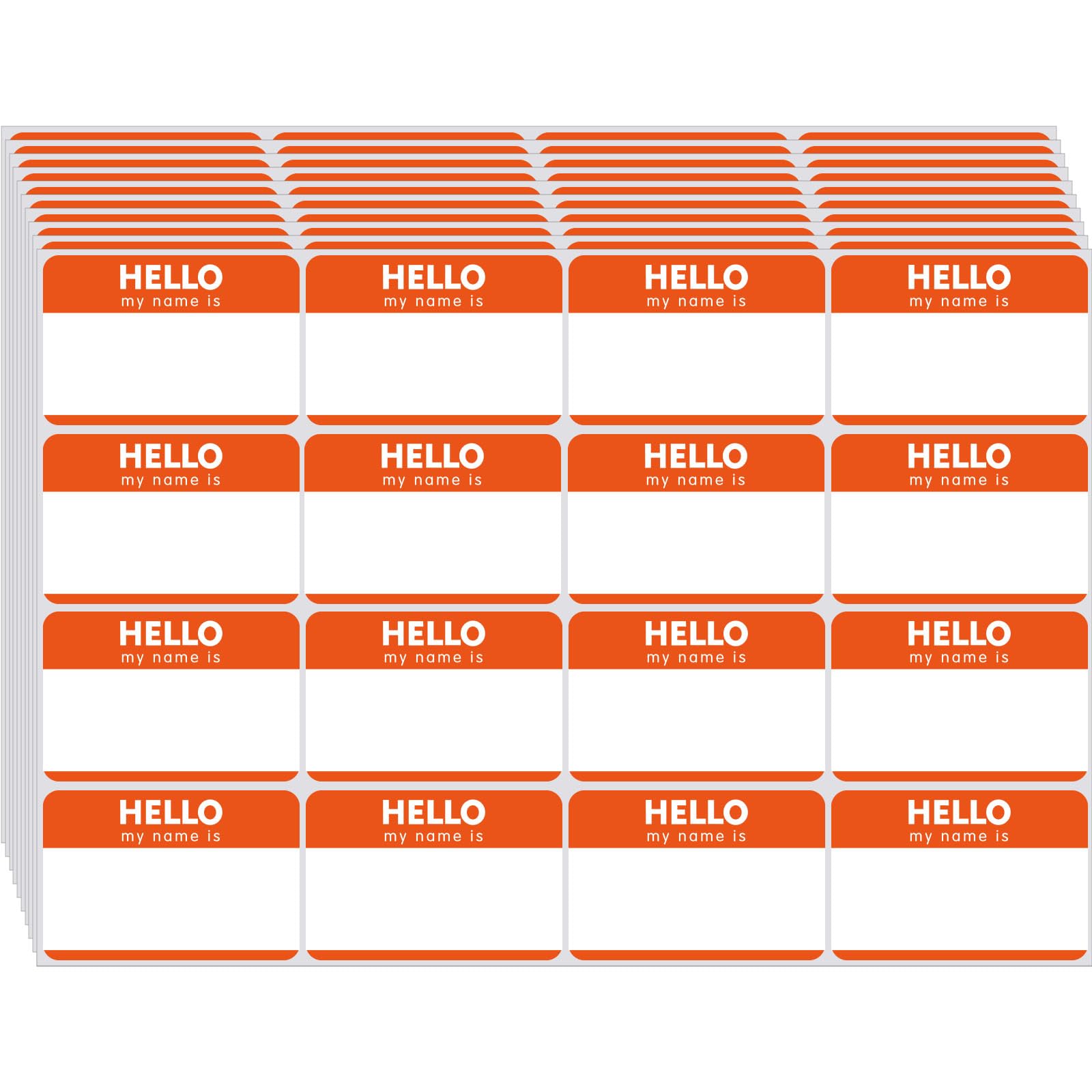 Snapklik.com : Zacool 480 Pcs Orange Name Tag Stickers