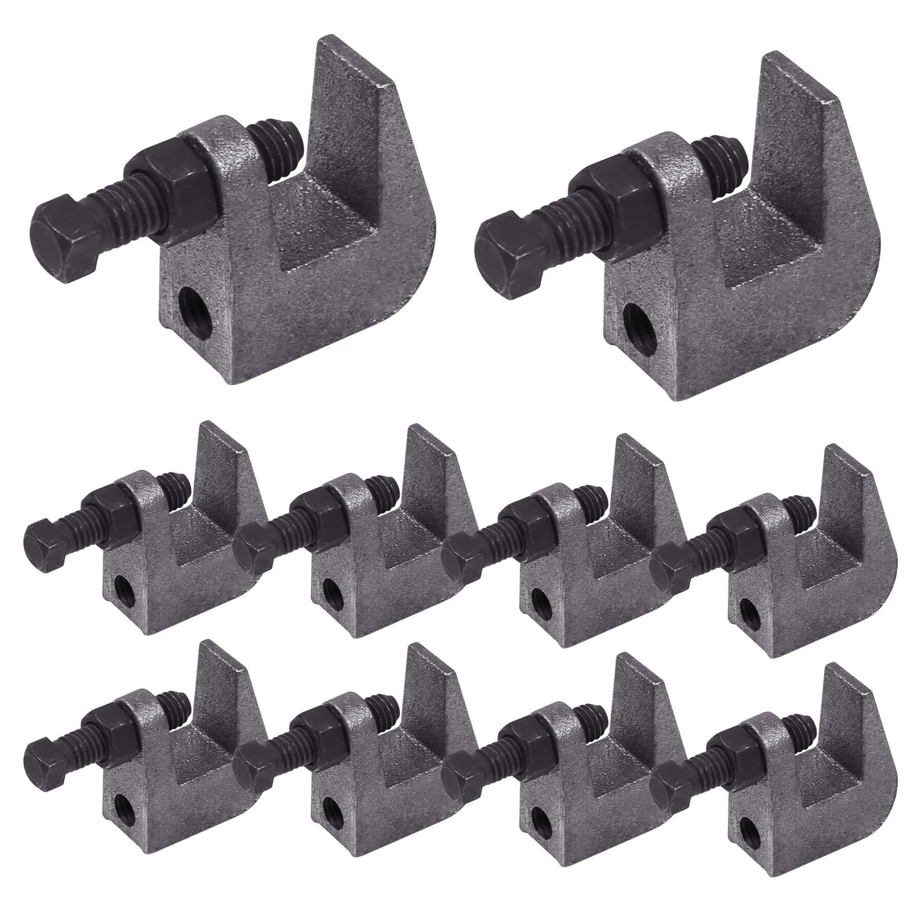 Snapklik.com : 10 Packs 1/2"-13 Heavy Duty Top Beam Clamps, Safety Rod ...