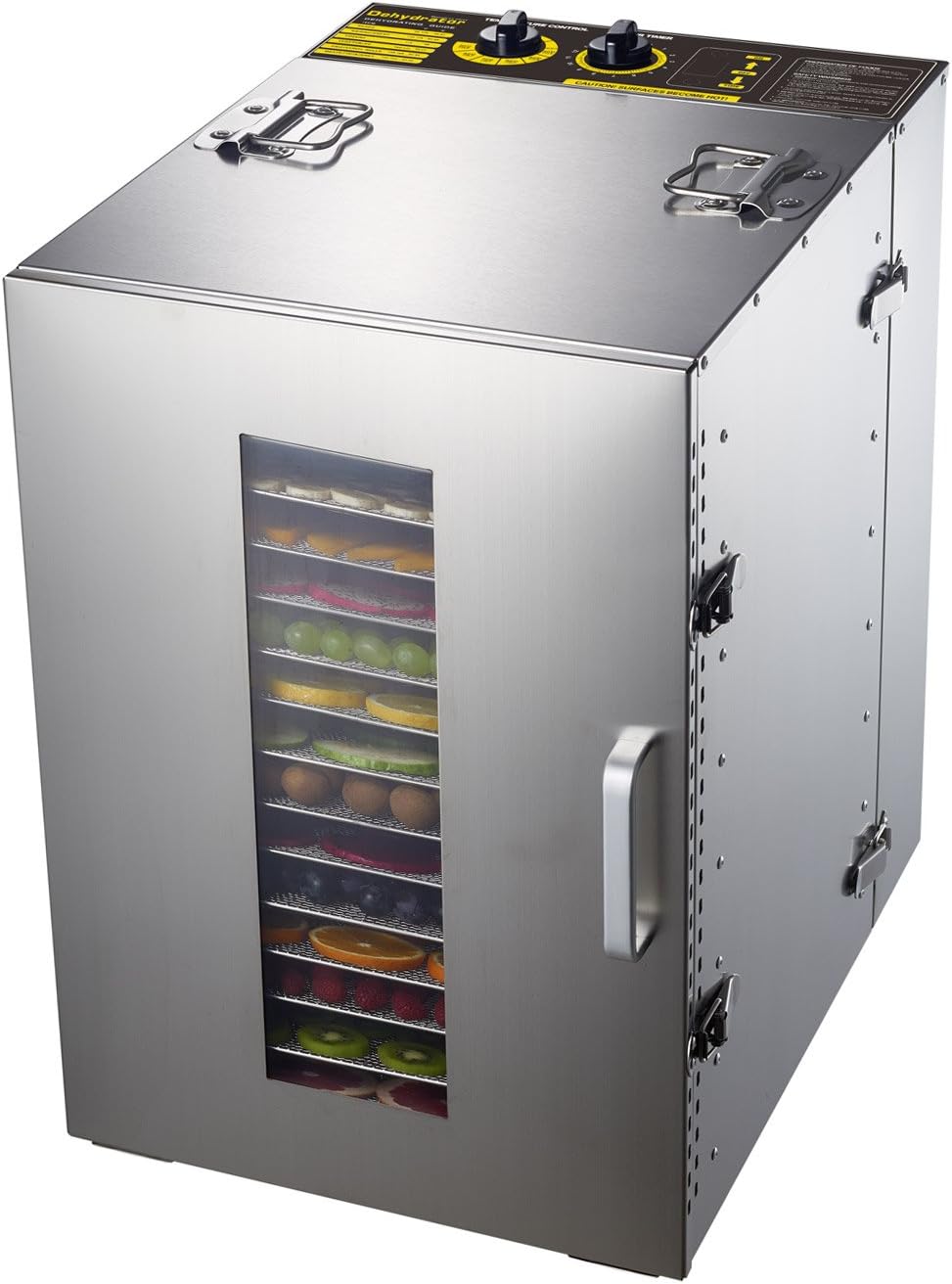 BioChef Premium 16 Tray Commercial Stainless Steel Food Dehydrator with ...