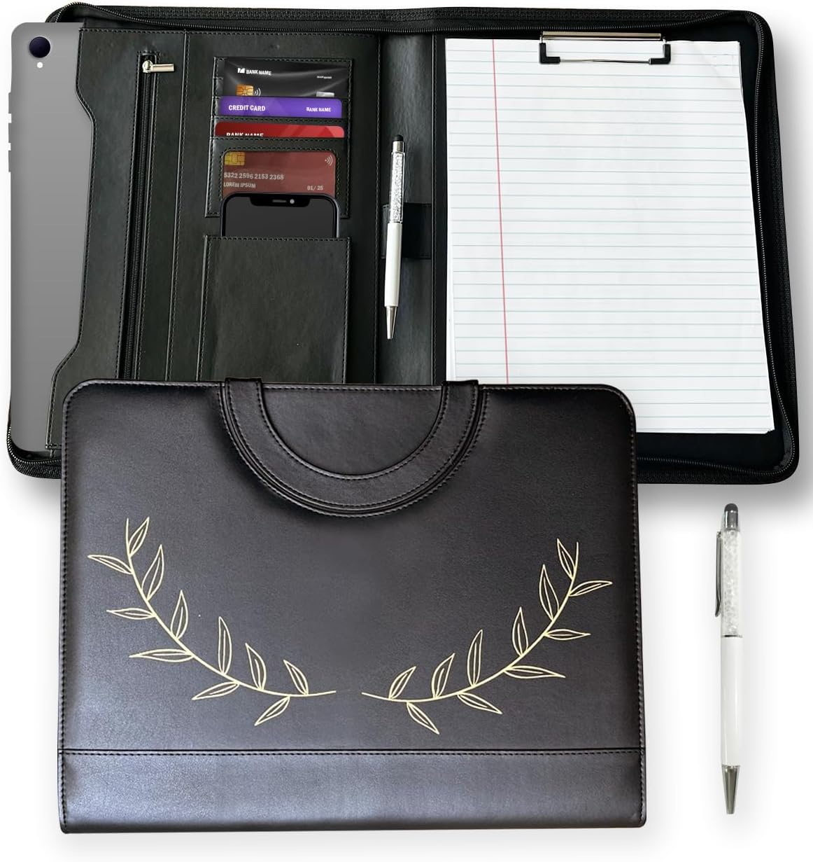 Amazon.com : Portfolio Organizer Includes Pen, Handle Portfolio ...