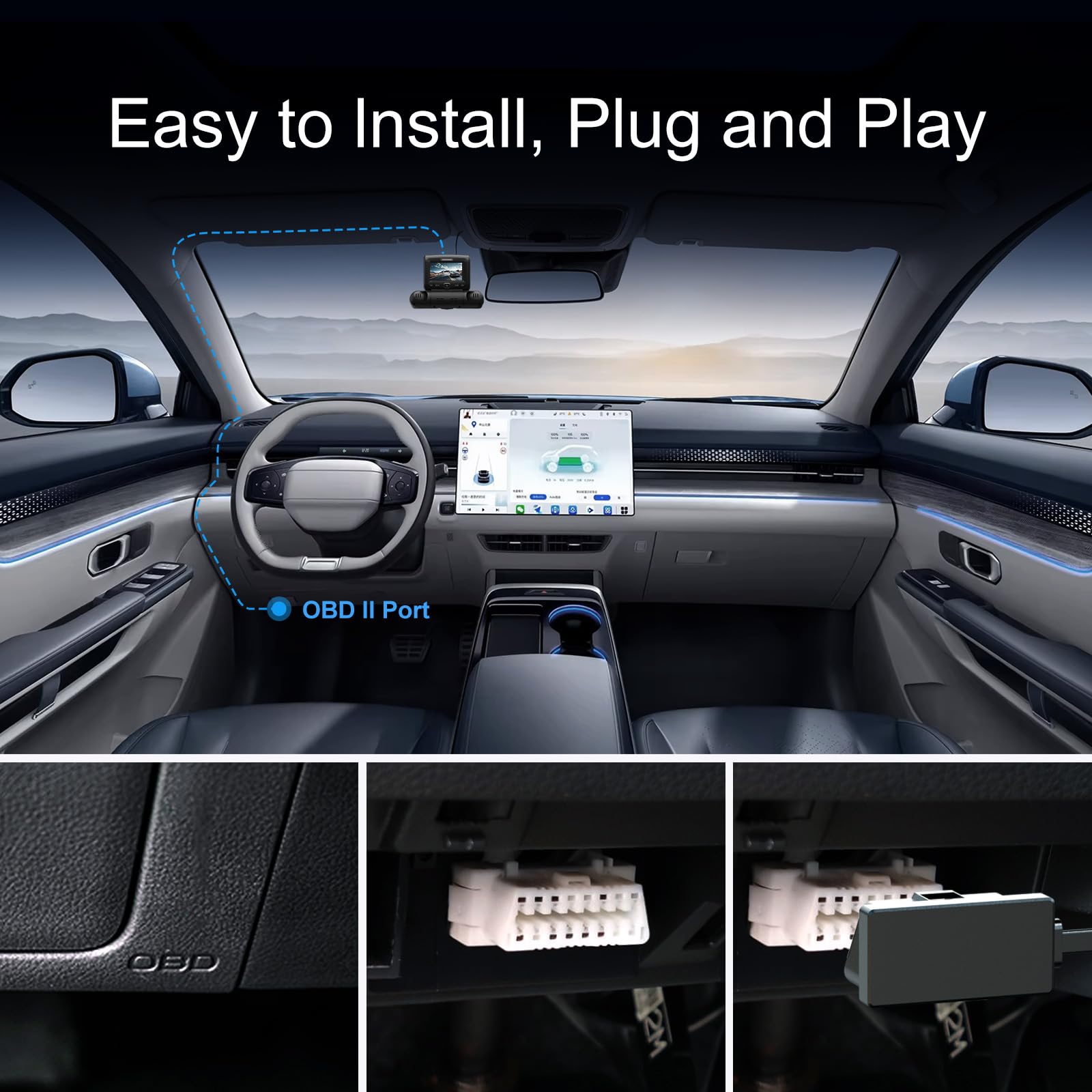 Snapklik.com : Dash Cam Hardwire Kit, 24H Parking Mode Monitoring, OBD ...