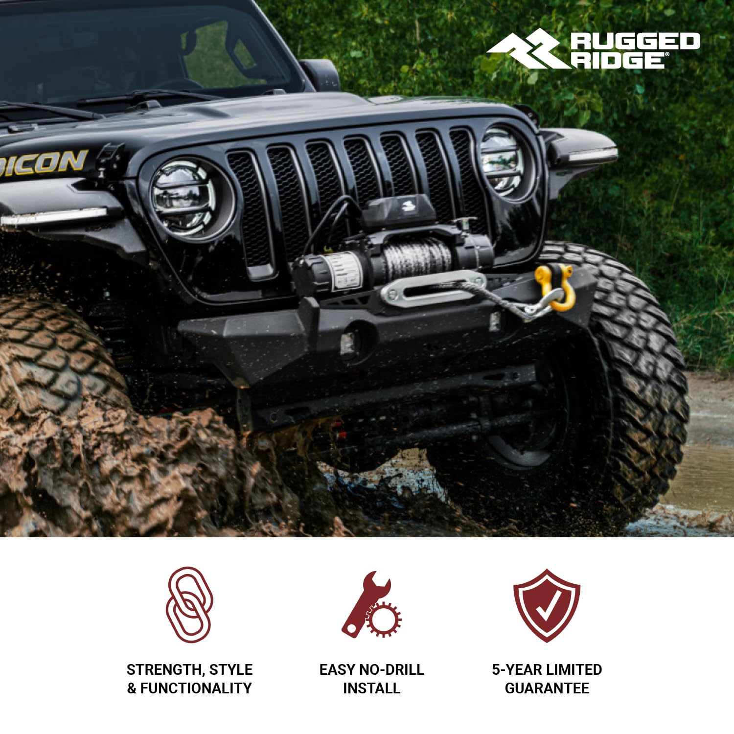 Snapklik.com : Rugged Ridge XOR Bumper, Front For Jeep Wrangler ...