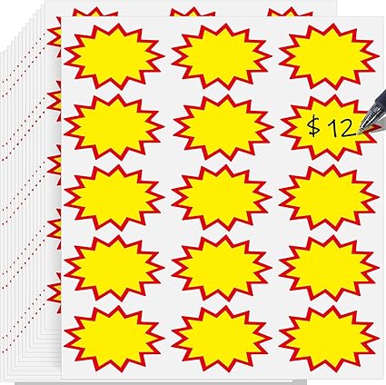 Amazon.com : 150 Pcs Garage Sale Stickers, Removable Adhesive Yards ...