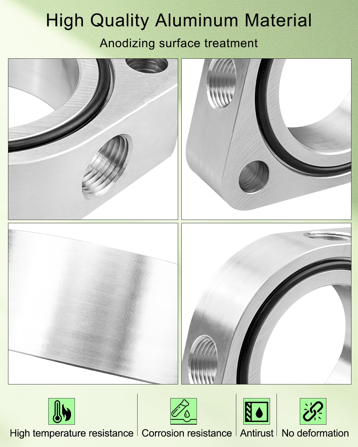 Snapklik.com : 1" Thick Thermostat Housing Spacer, Water Neck Spacer ...