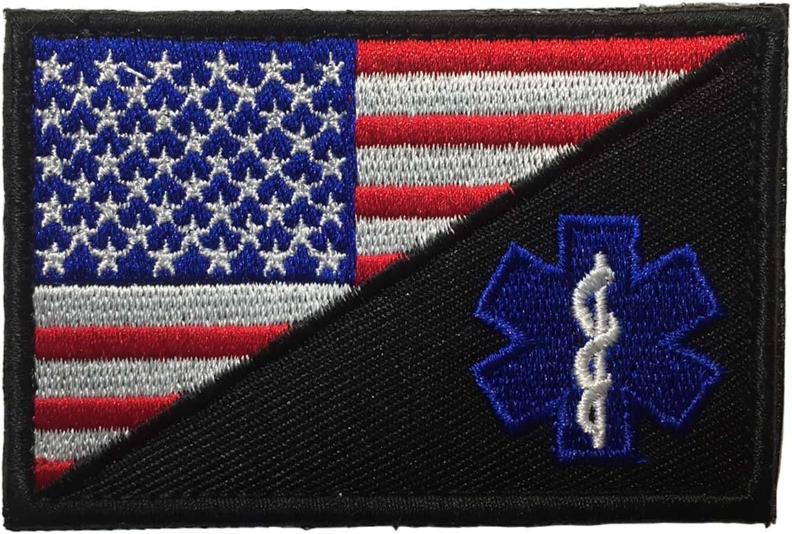Amazon.com: Ncyda USA American Flag w/ Caduceus Paramedic Tactical ...