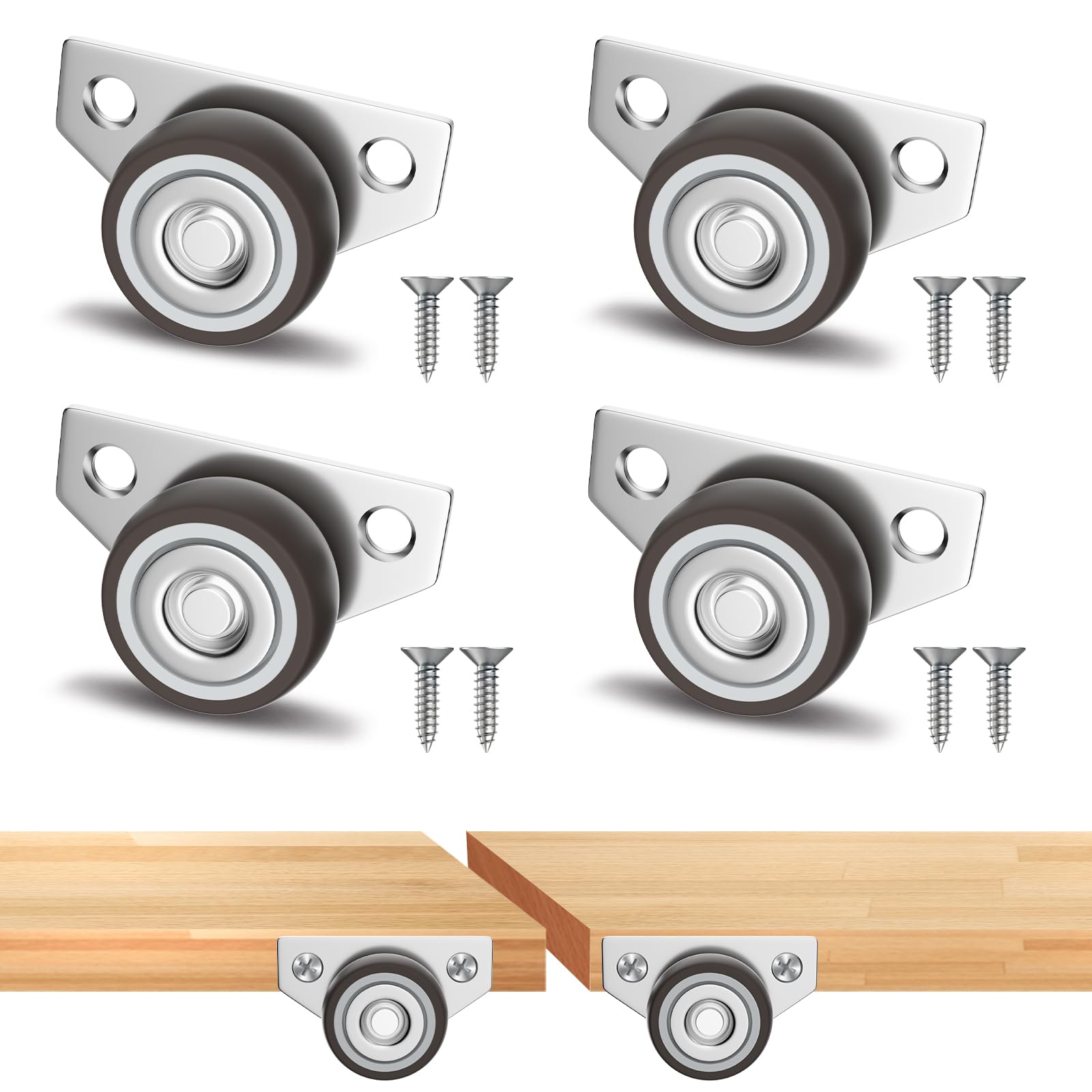 Snapklik.com : HOWDIA 1.25 Inch Small Side Mount Caster Wheels For Projects