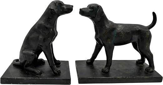 Amazon.com: Comfy Hour Labrador Retriever Dog Bookends, Black Resin ...